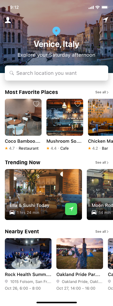 Mapigato - PSD Template Map & Navigation App UI Kit by arthgoods | ThemeForest